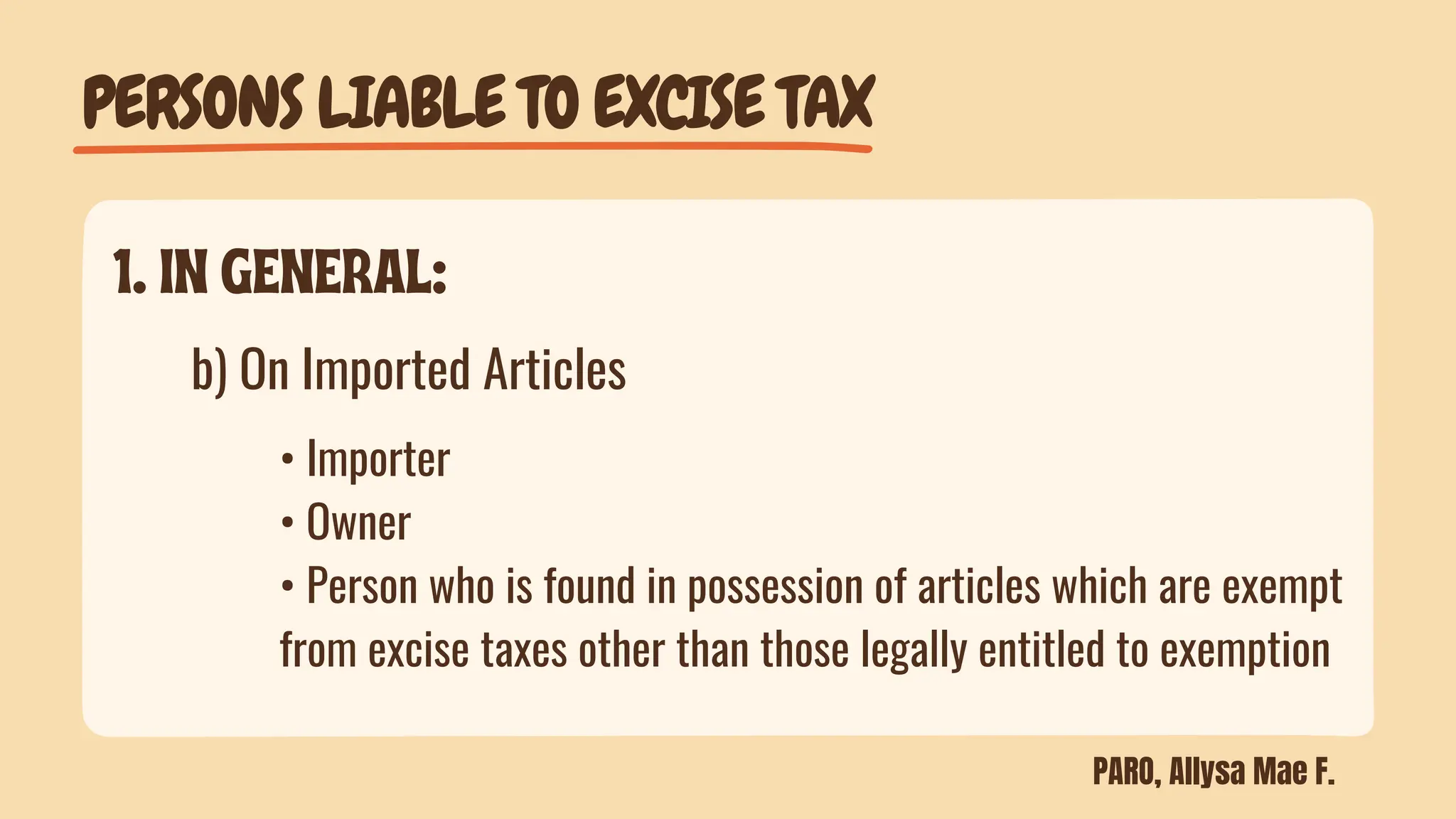 chapter 10 - excise tax of transfer and business taxation | PDF