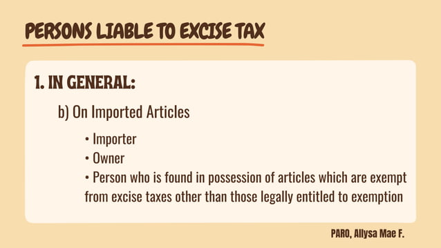 chapter 10 - excise tax of transfer and business taxation | PDF ...