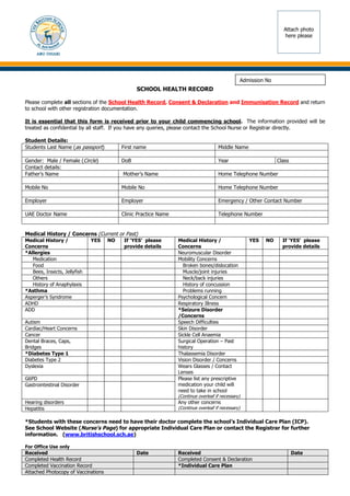 Bsak primary schoolapplicationform221112 | PDF