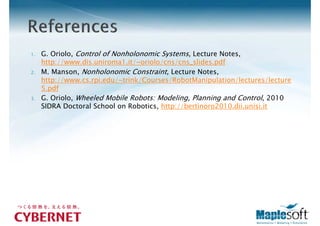 Controller Synthesis for Nonholonomic Robots | PDF