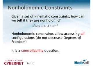 Controller Synthesis for Nonholonomic Robots | PPT