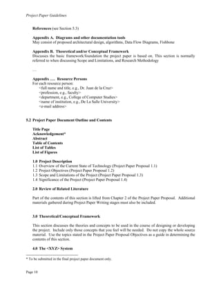 Project Proposal Guidelines | PDF