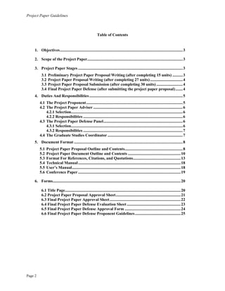 Project Proposal Guidelines | PDF