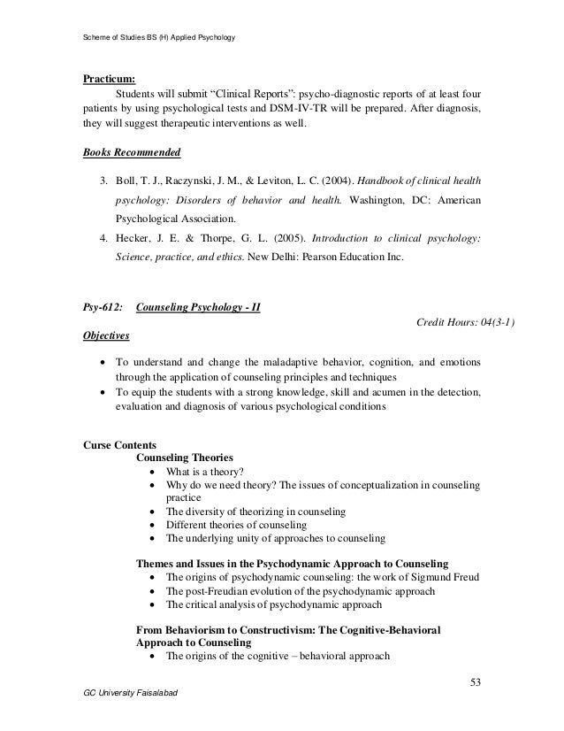 Bs applied psychology