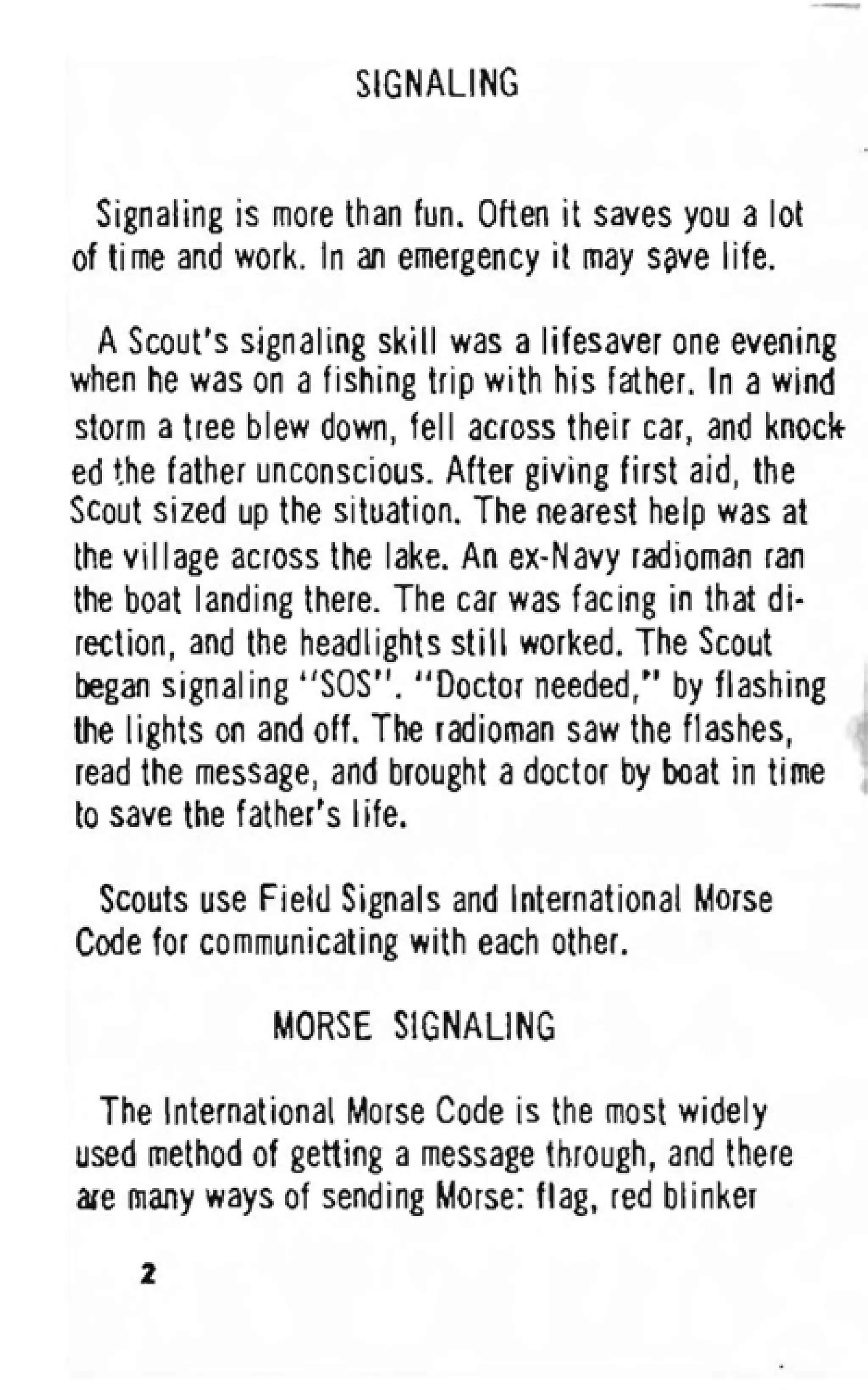 Introduction to the International Morse Code (Boy Scouts of America) | PDF