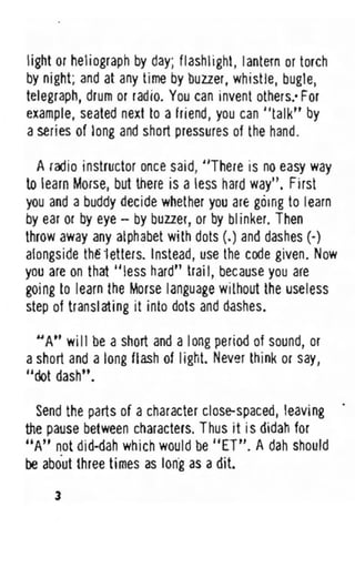 Introduction to the International Morse Code (Boy Scouts of America) | PDF