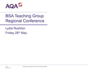 AQA Presentation by Lydia Rushton | PPT