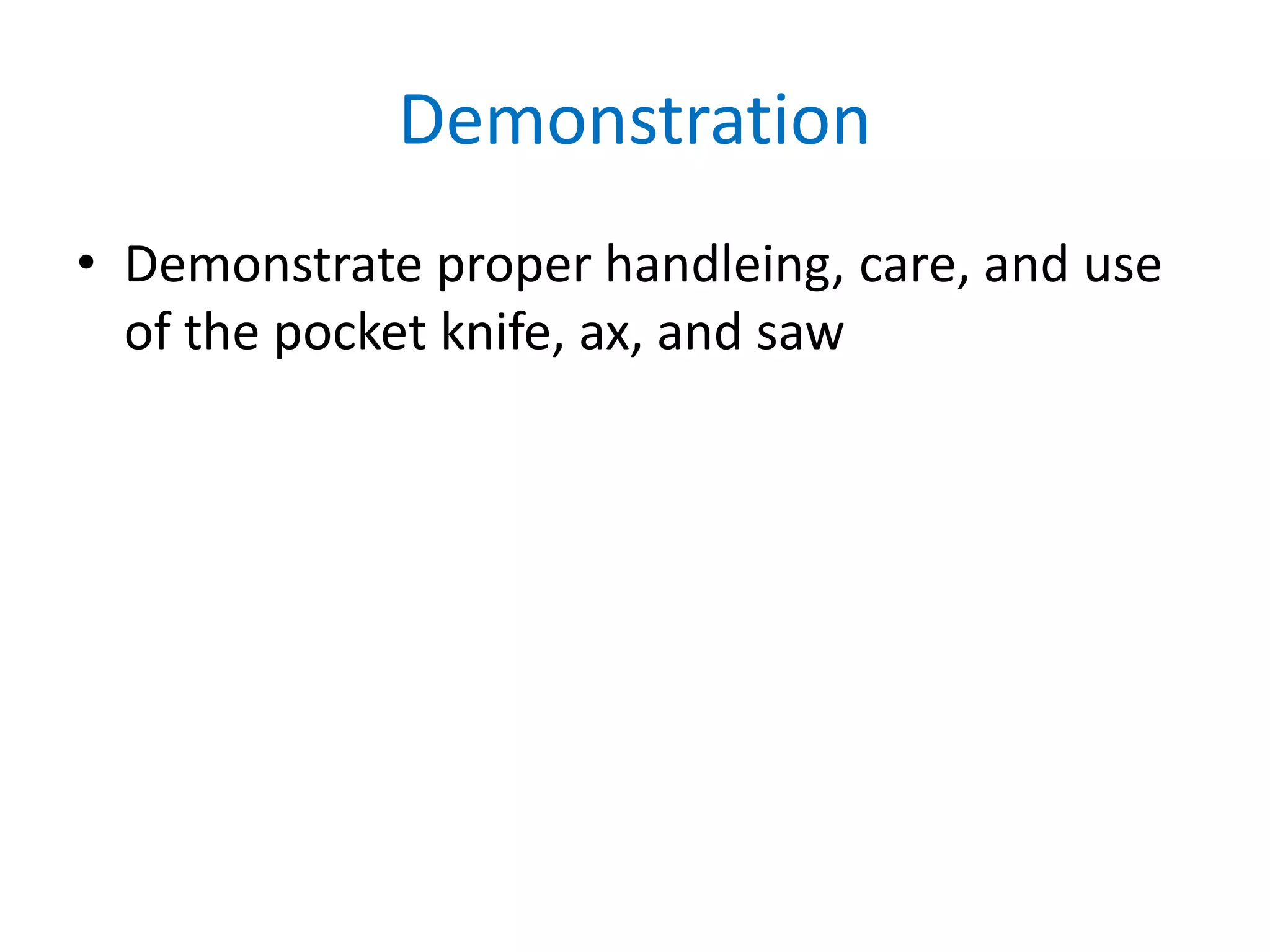 BSA Totin Chit Training material | PPTX