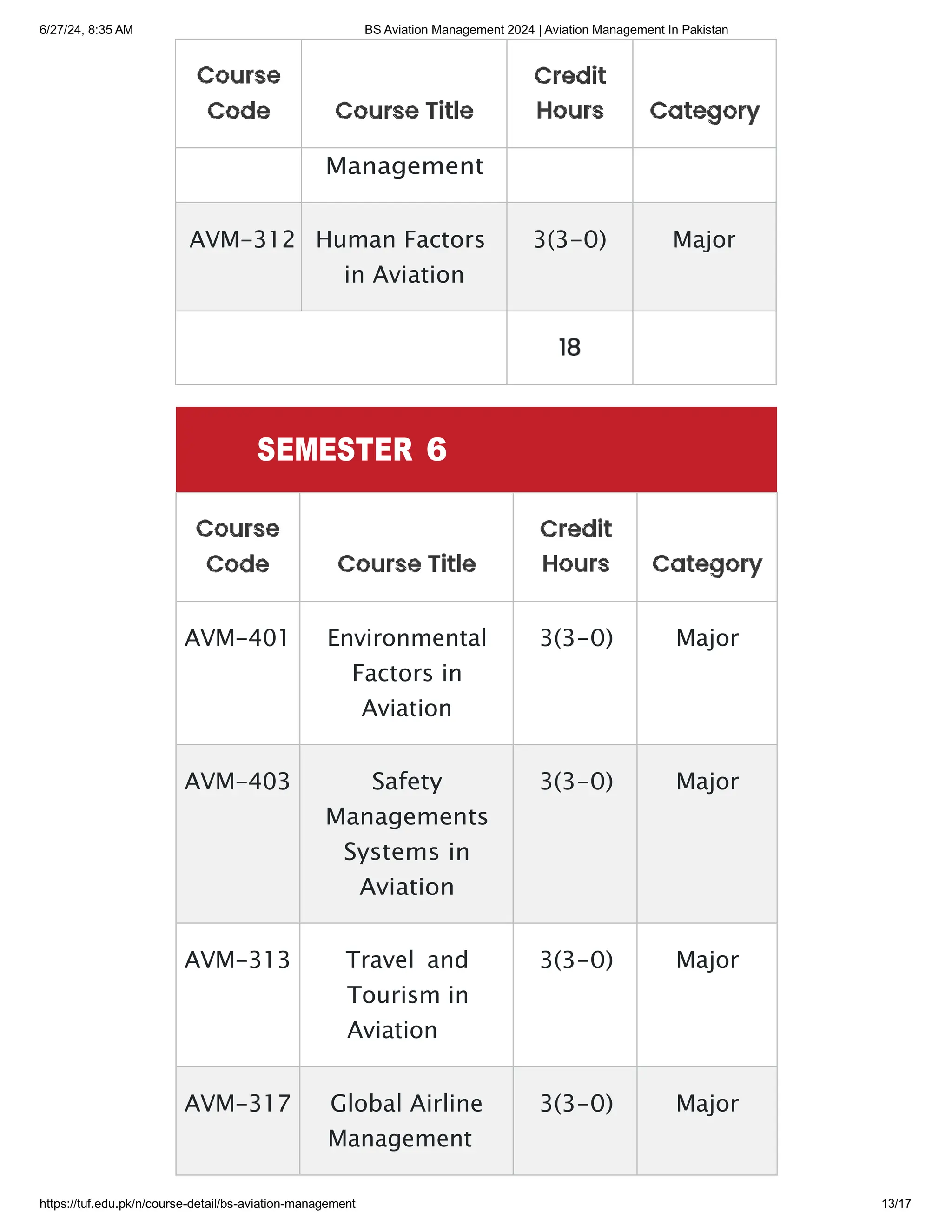 BS Aviation Management 2024 _ Aviation Management In Pakistan.pdf ...