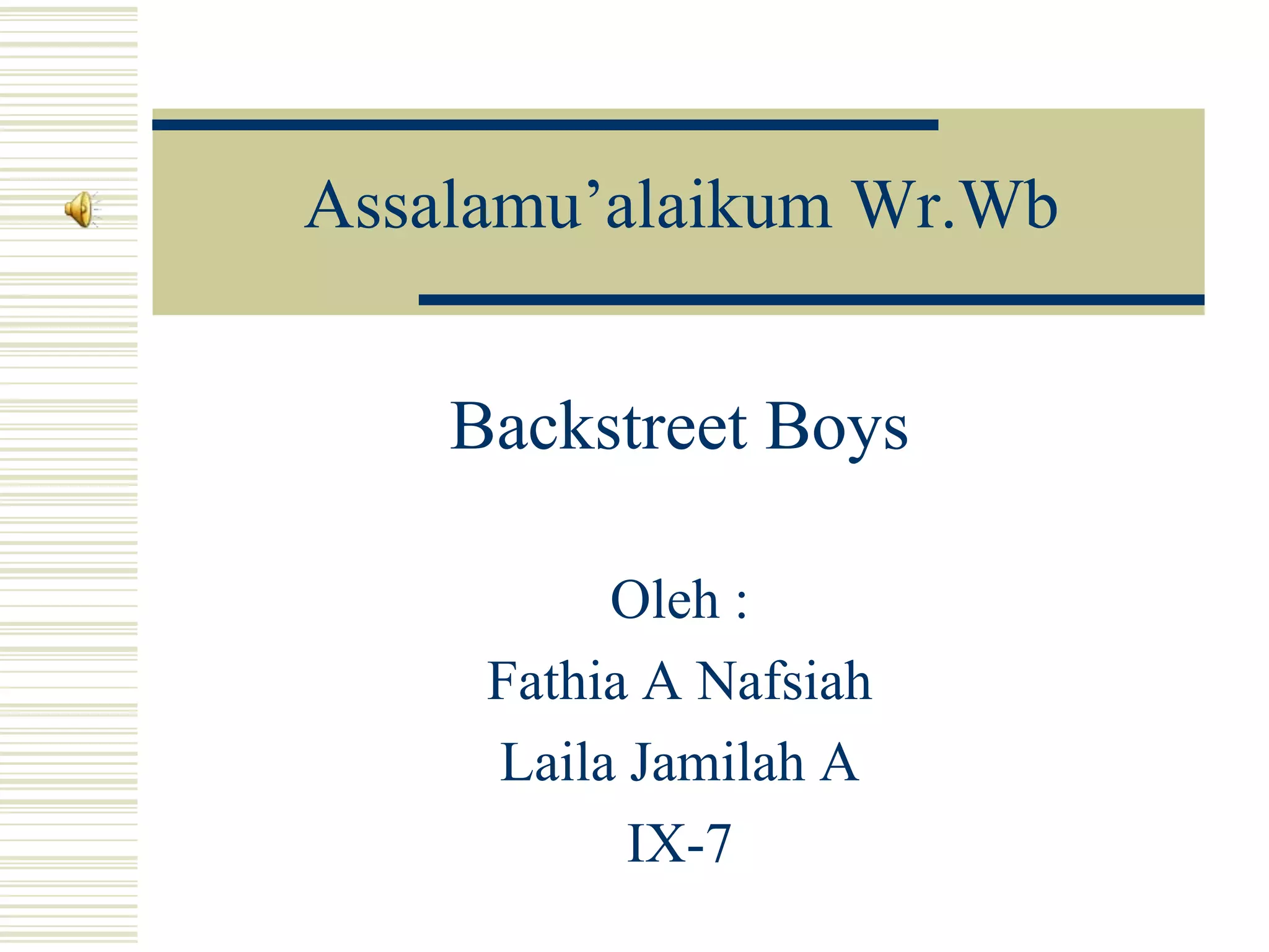 Backstreet Boys | PPTX