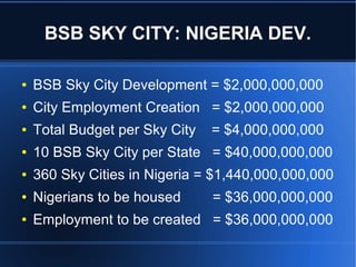 BSB SKY CITY NIGERIA DEVELOPMENT CLUB | PPT