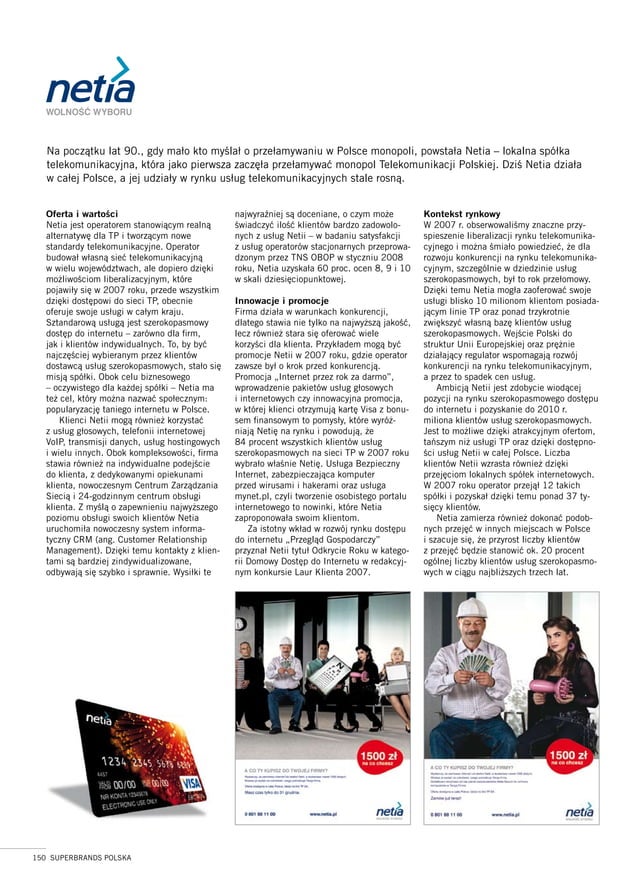 Case study marki NETIA z Albumu Superbrands Polska 2008 | PDF | Telecommunications Industry ...
