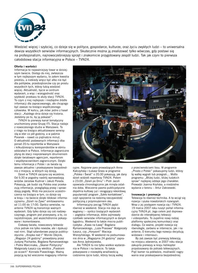 Case study marki TVN24 z Albumu Superbrands Polska 2008 | PDF
