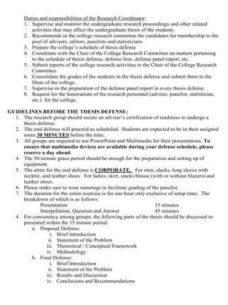Bsba undergraduate thesis program flow | PPTX