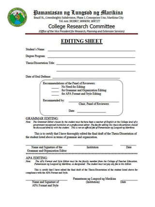 Bsba undergraduate thesis program flow | PPTX