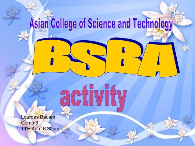 Bsba actvity | PPT