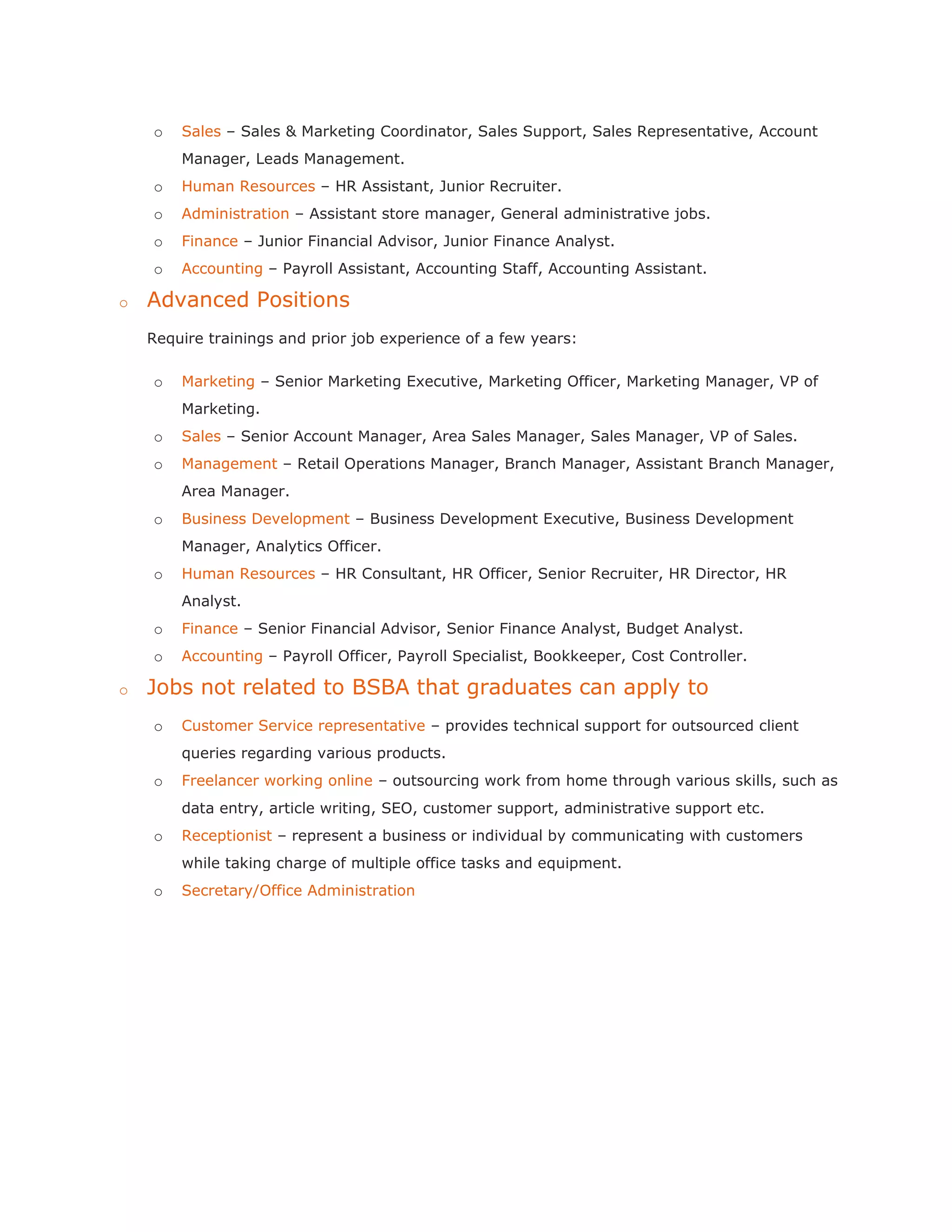 Bsba orientation | DOCX