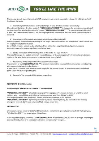 Bsb engineering project: You'll like the wind ! | PDF