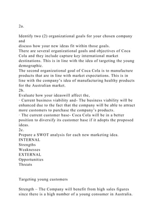 BSBMKG501 Identify and Evaluate Marketing Opportunities .docx