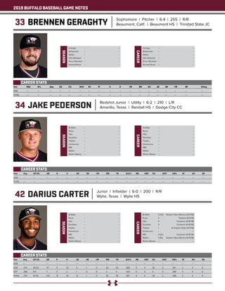 WT Baseball Game Notes (1-31-19) | PDF