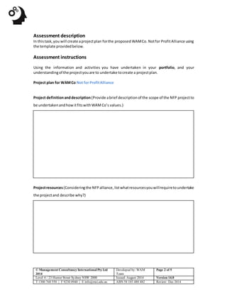 Bsbpmg522 a wam assessment task 1 v1.0 study | DOCX | Technology ...