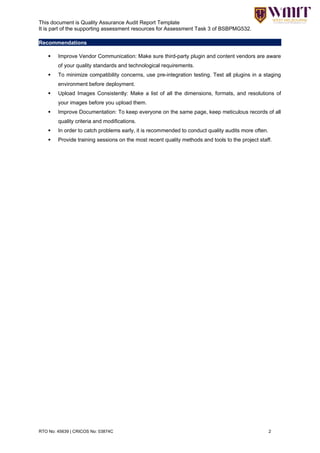 BSBPMG532 SD Quality Assurance Audit Report Template V1.0 (ID 180792) (1).docx