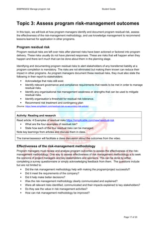 BSBPMG632 Student Guide.docnnnnnnnnnnnnn | DOCX | Resume Writing and ...