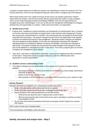 BSBPMG632 Student Guide.docnnnnnnnnnnnnn | DOCX | Resume Writing and ...