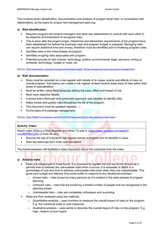 BSBPMG632 Student Guide.docnnnnnnnnnnnnn | DOCX | Resume Writing and ...