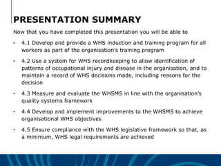 BSBWHS501 Element 4 | PPTX