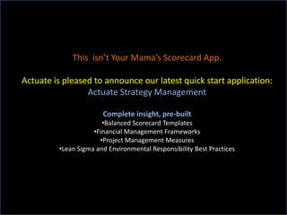 Balanced Scorecard Application | PPTX