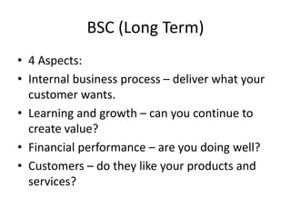 Bsc:Balanced ScoreCard | PPT