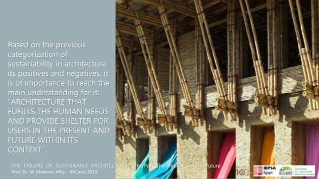 BSCAIRO 2019 - Failure of Sustainable Architecture | PPT