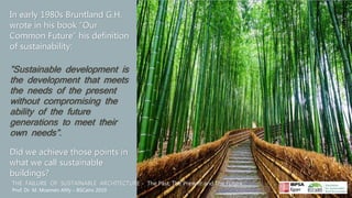 BSCAIRO 2019 - Failure of Sustainable Architecture | PPT
