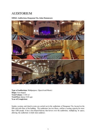 Bsc auditorium | DOCX