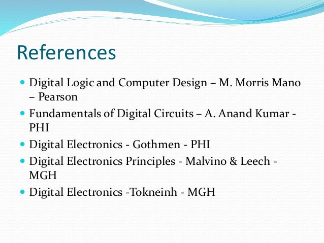 Digital Circuits And Systems By Morris Mano Pdf - developerscharter
