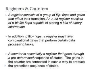 B sc cs i bo-de u-iii counters & registers | PPT