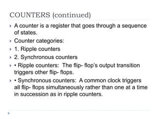 B sc cs i bo-de u-iii counters & registers | PPT