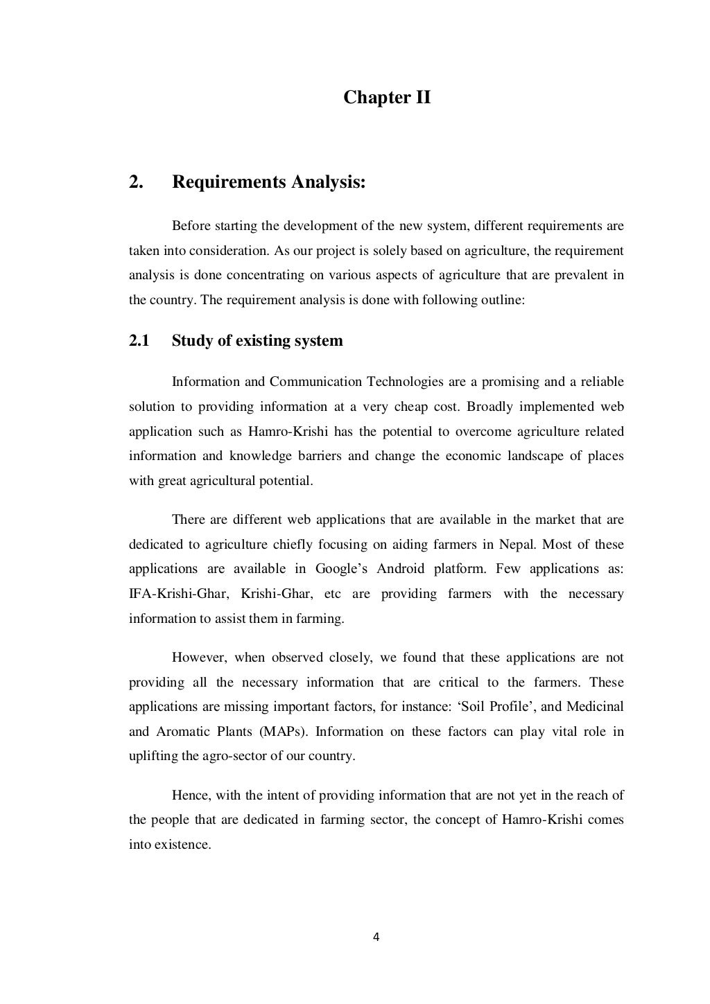 BSc CSIT Final Year Project Report on Hamro Krishi - Nepal