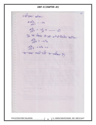 Bsc hindi physics notes low of conservation forces-unit - ii_(chapter ...