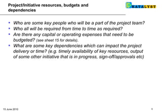 Bsc how to fill initiatives templates-14 june10 | PPT