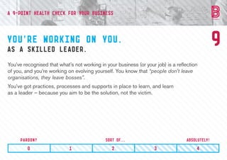 A 9 Point Health Check For Your Business | PPT