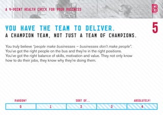 A 9 Point Health Check For Your Business | PPT