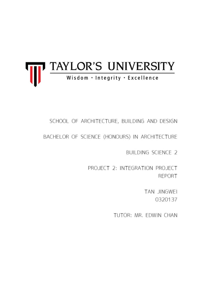 Building Science 2 - Integration Project (Report) | PDF