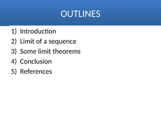 Real analysis | limit of a sequence |ppt | PPTX