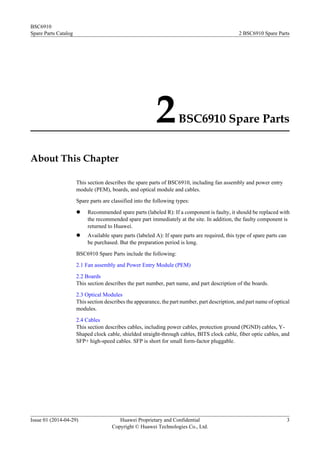 Bsc6910 spare parts catalog(v100 r016c00 01)(pdf)-en | PDF