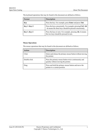 Bsc6910 spare parts catalog(v100 r016c00 01)(pdf)-en | PDF