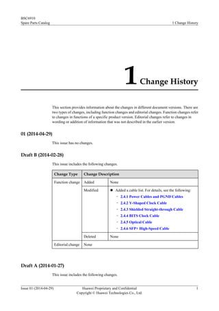 Bsc6910 spare parts catalog(v100 r016c00 01)(pdf)-en | PDF