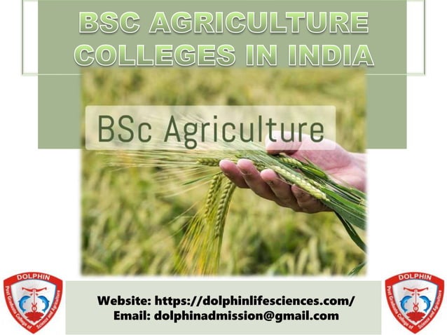 BSC AGRICULTURE COLLEGES IN INDIA | PPTX