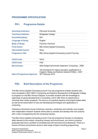 BSc Applied Computing | PDF | Undergraduate Education | College Education